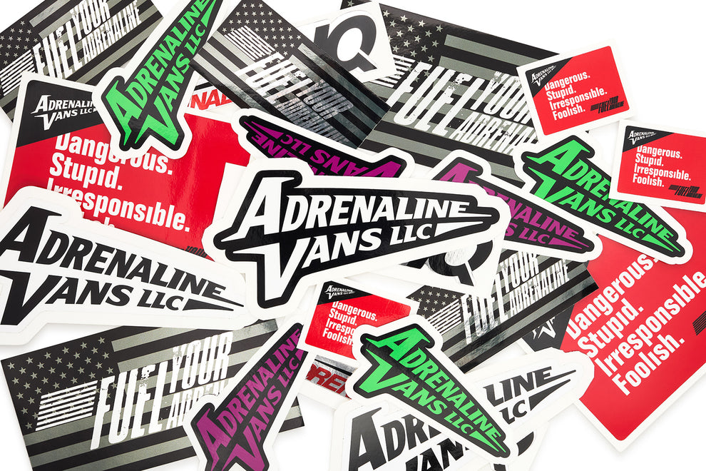 Adrenaline HQ Sticker Pack – Variety Stickers & Decals - Adrenaline HQ
